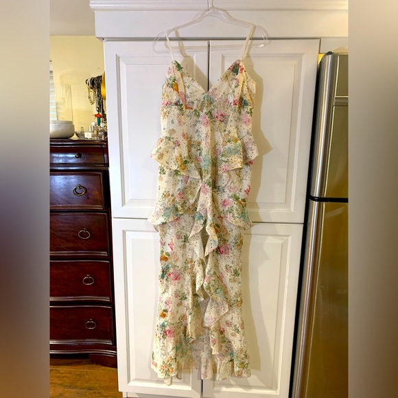 Nookie | Dresses | Nookie Darling Gown Peplum And Lace Never Been Worn ...